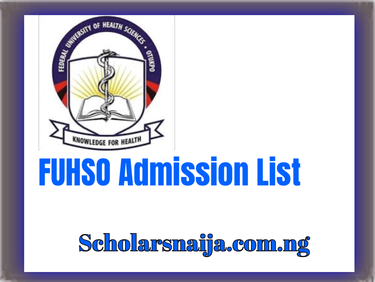 FUHSO Admission List 2025/2026 | See How To Check