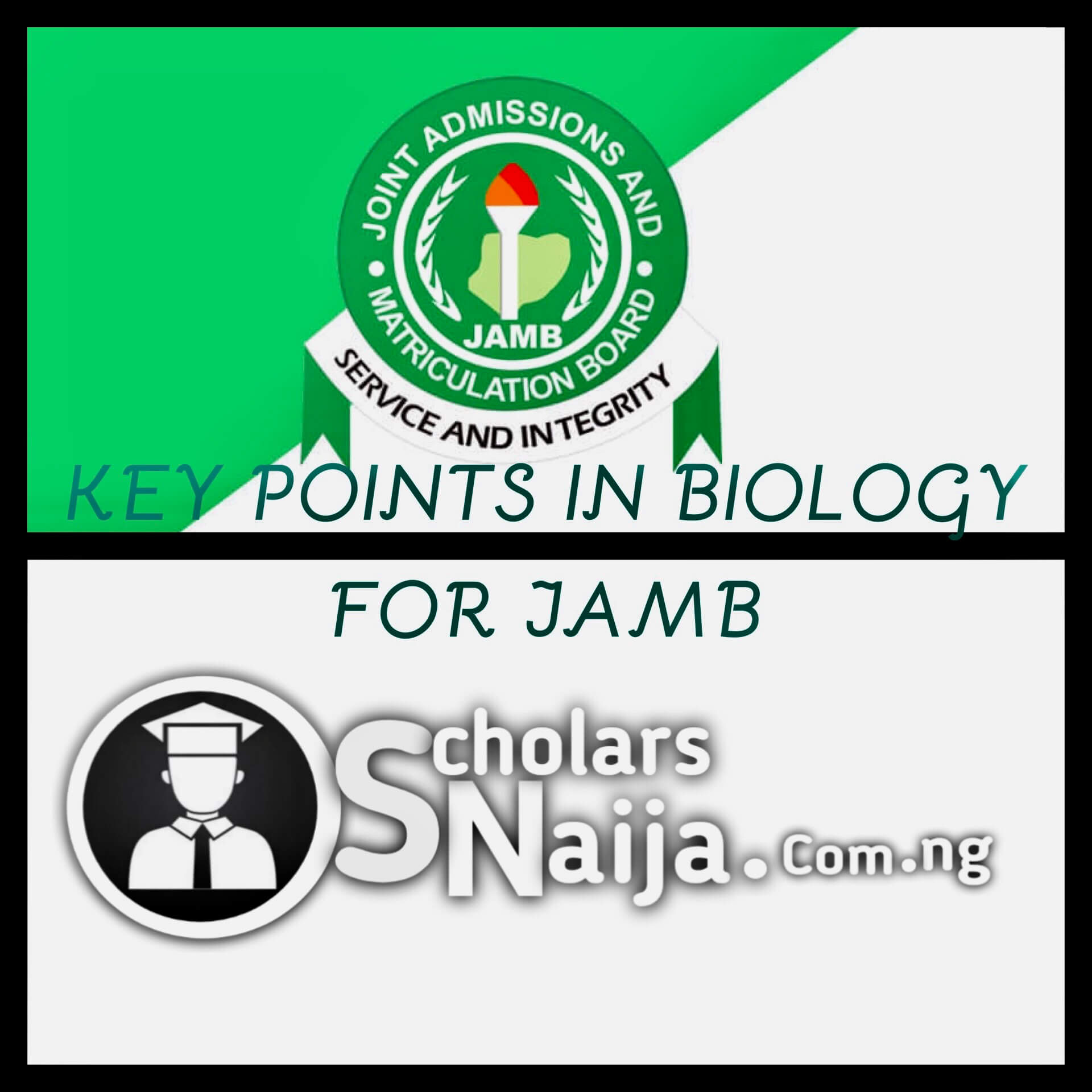 Key Points In Biology For JAMB 2026/2027
