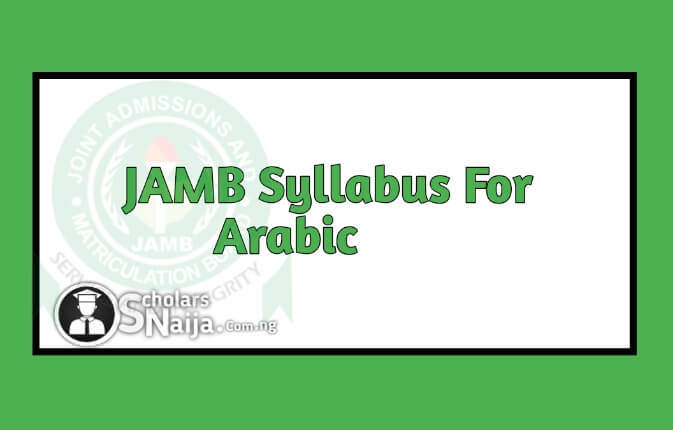 JAMB Syllabus for Arabic 2025/2026 PDF Download